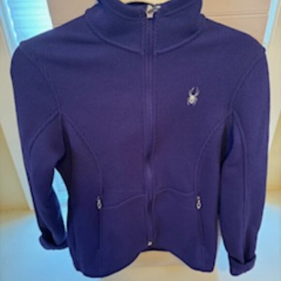 Spyder | Jackets & Coats | Spyder Ribbed Zip Up Medium Royal Purple ...